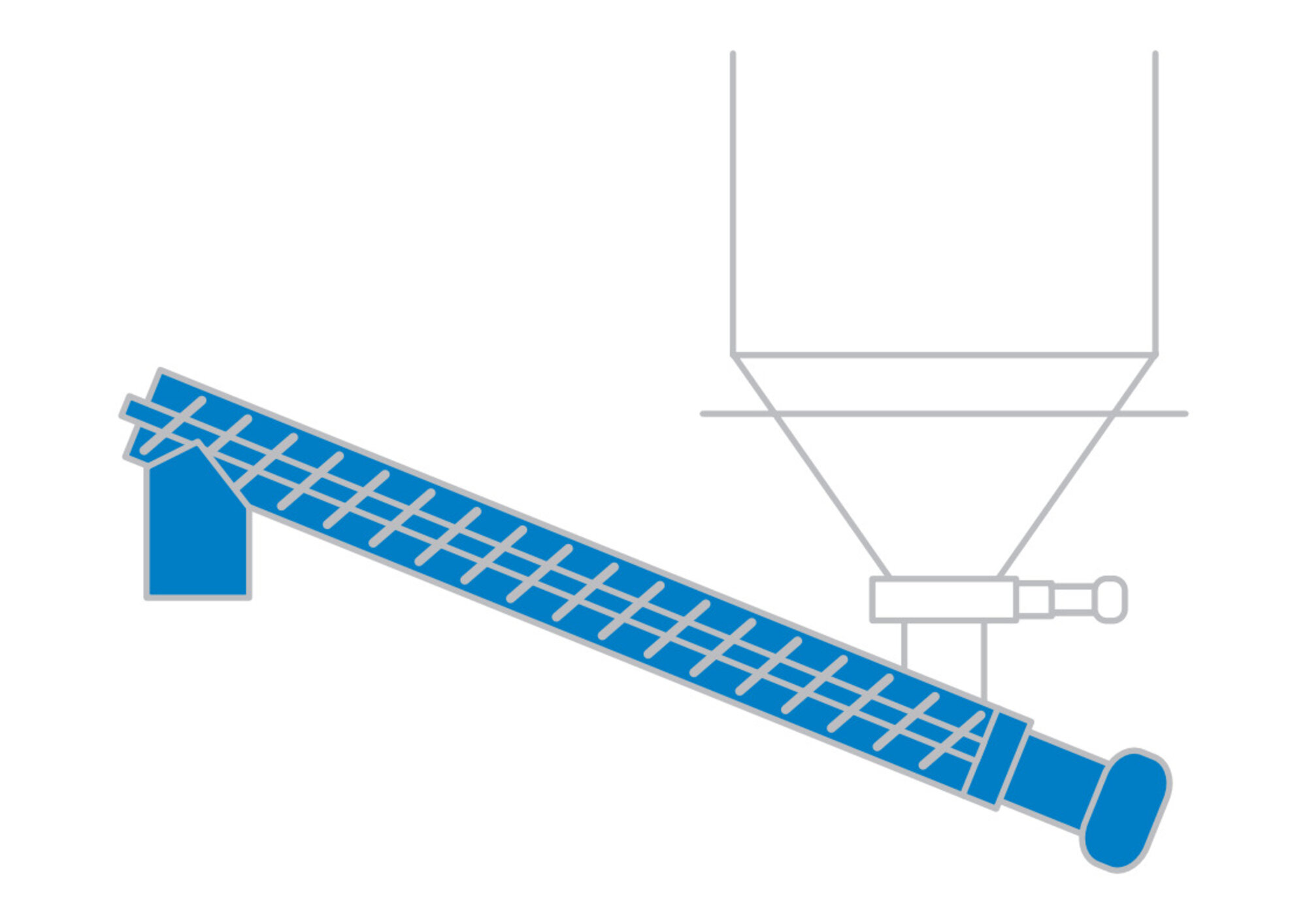 Single-shaft continuous mixer for dry or moist fine materials