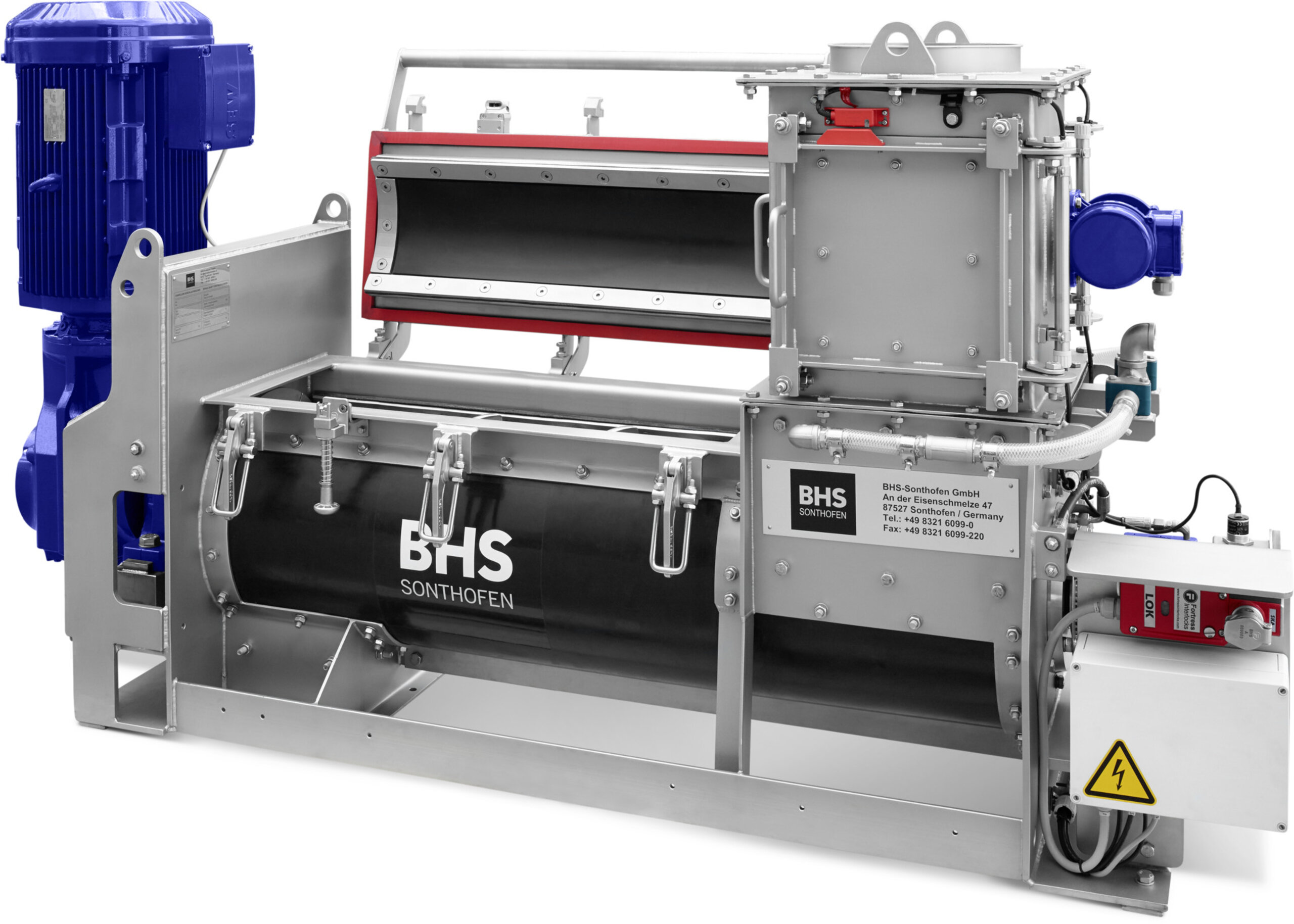 Single-shaft continuous mixer for dry or moist fine materials