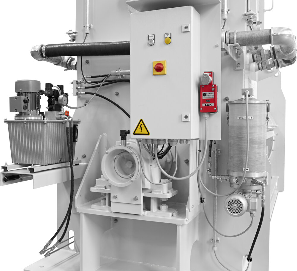 Single-shaft continuous mixer for dry or moist fine materials