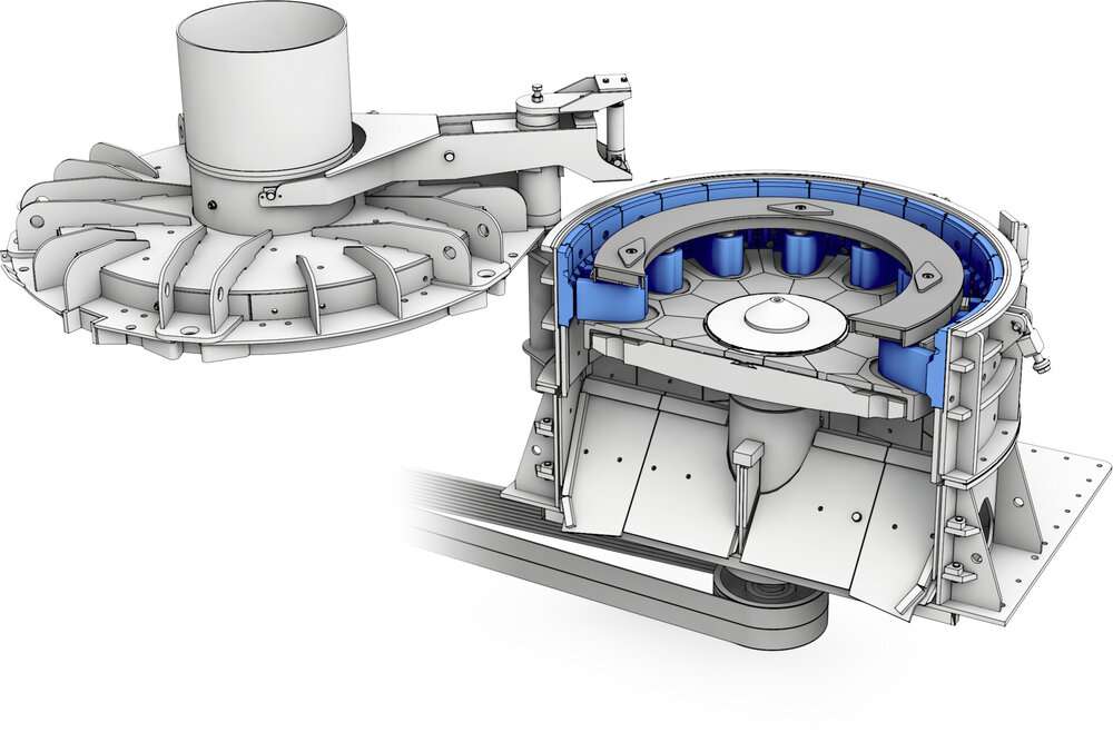 Rotor impact mill (RPM) – sand maker with a vertical shaft