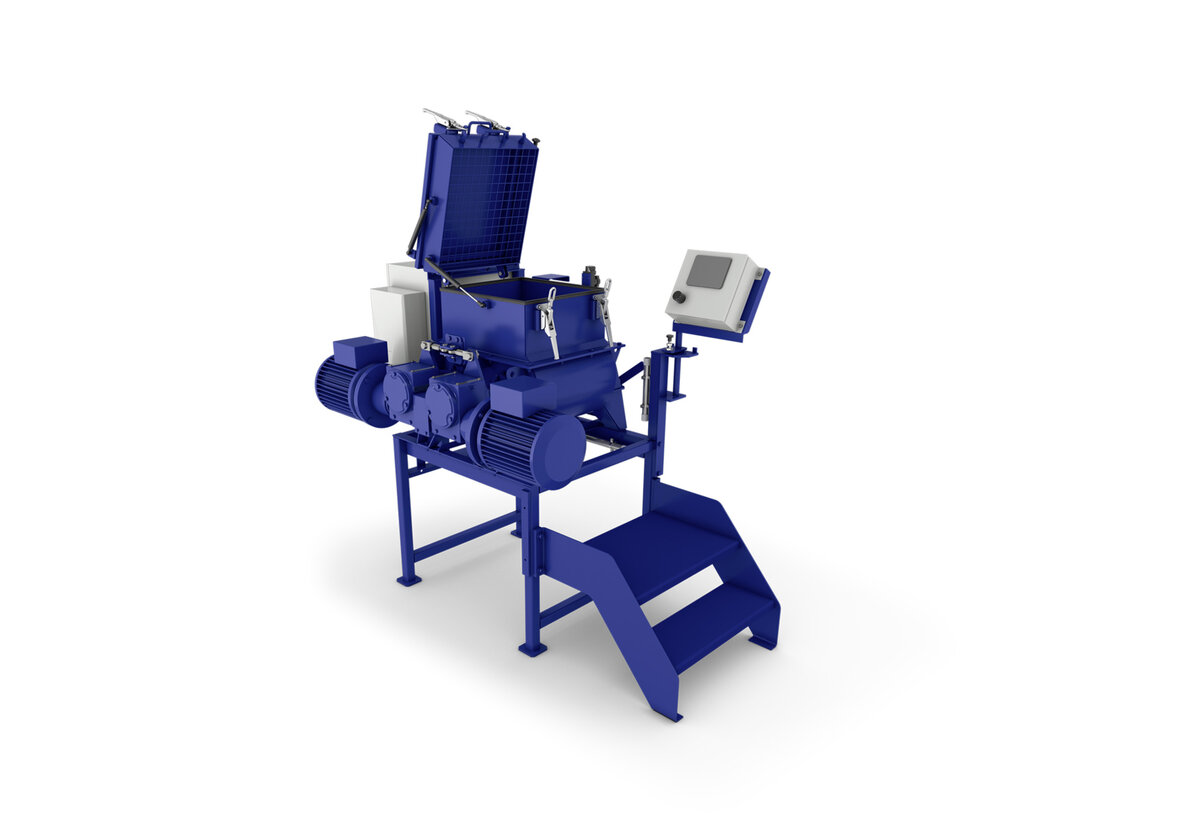 Mixing and crushing technology for producing building materials