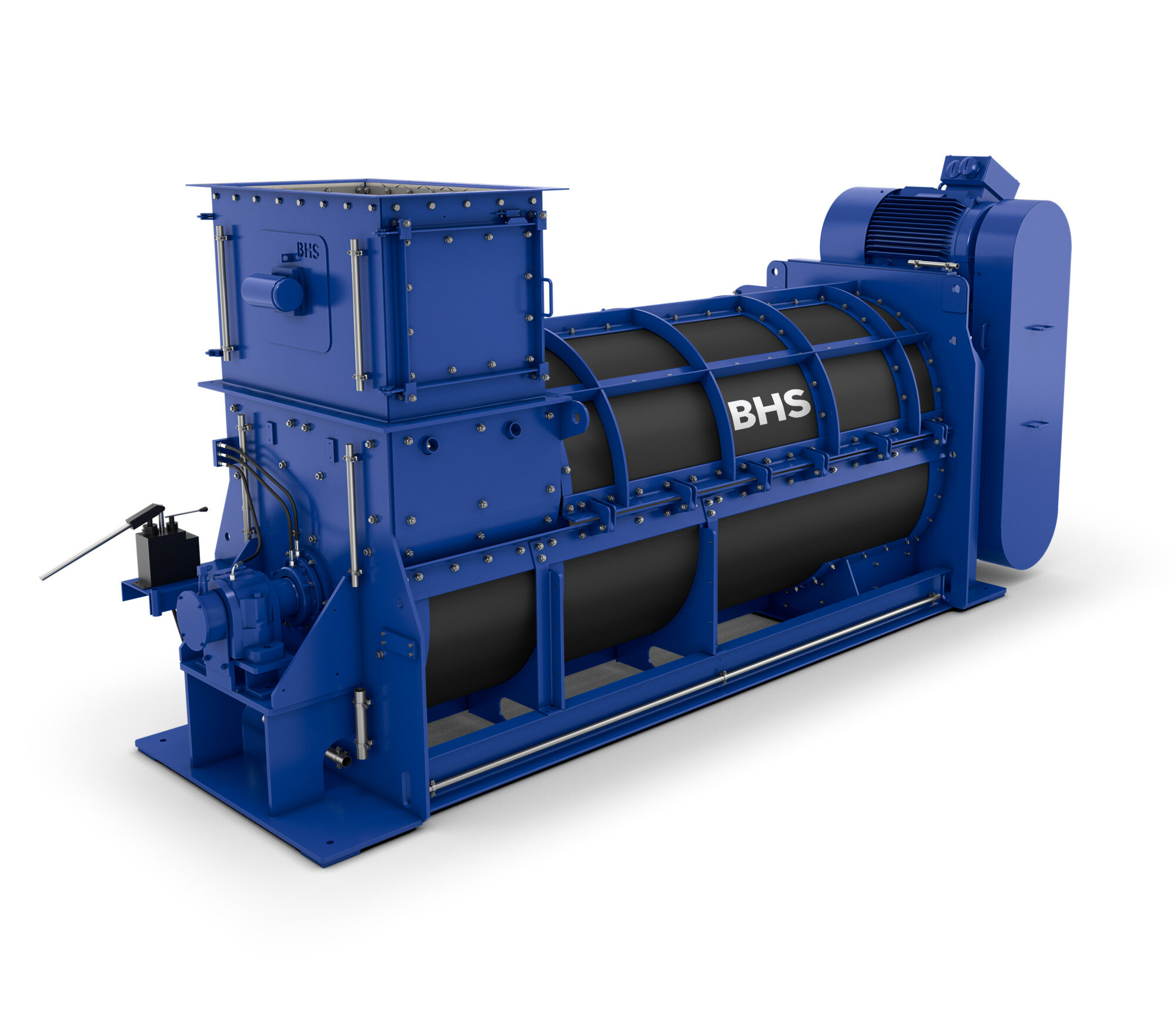 Single-shaft continuous mixer for dry or moist fine materials