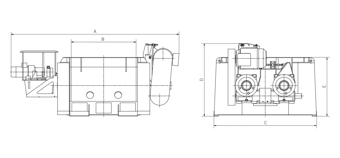 Dry powder batch mixer for mixing dry materials