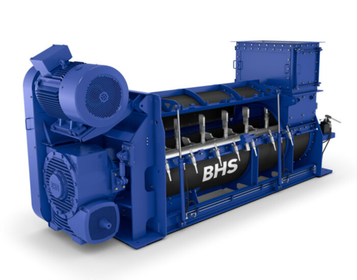 Single-shaft continuous mixer for dry or moist fine materials