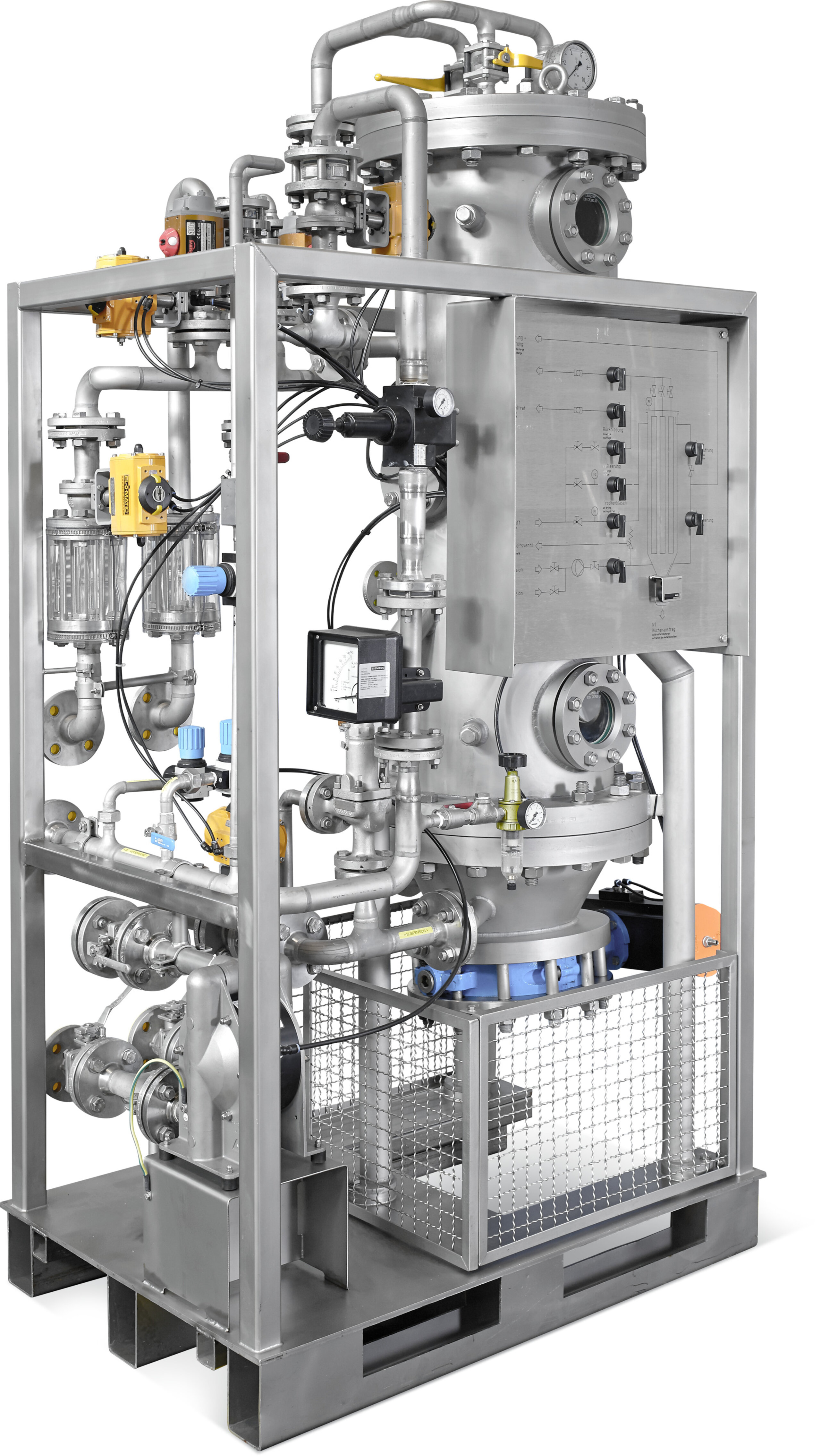 Pilot systems and laboratory equipment for determining plant technology