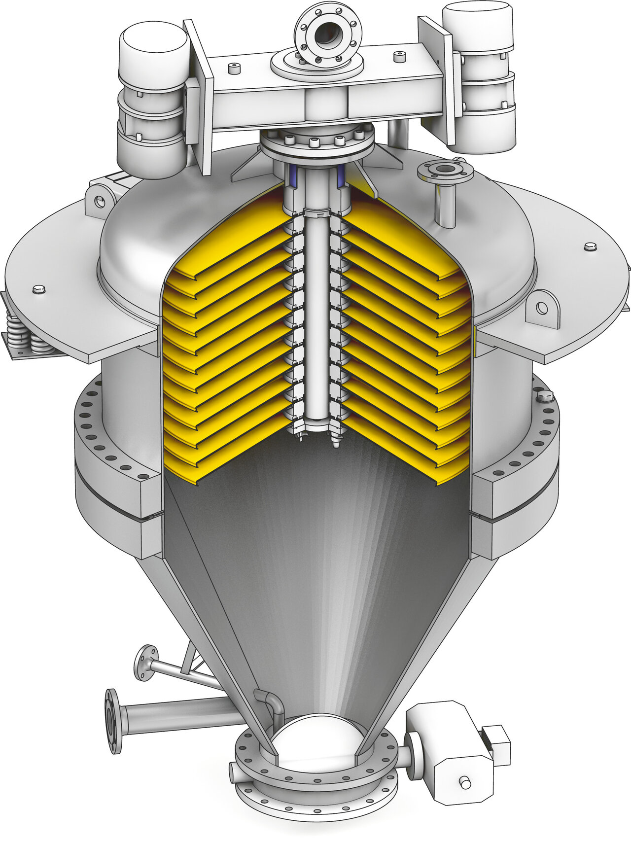Pressure plate filter (PF) – producing clear filtrates