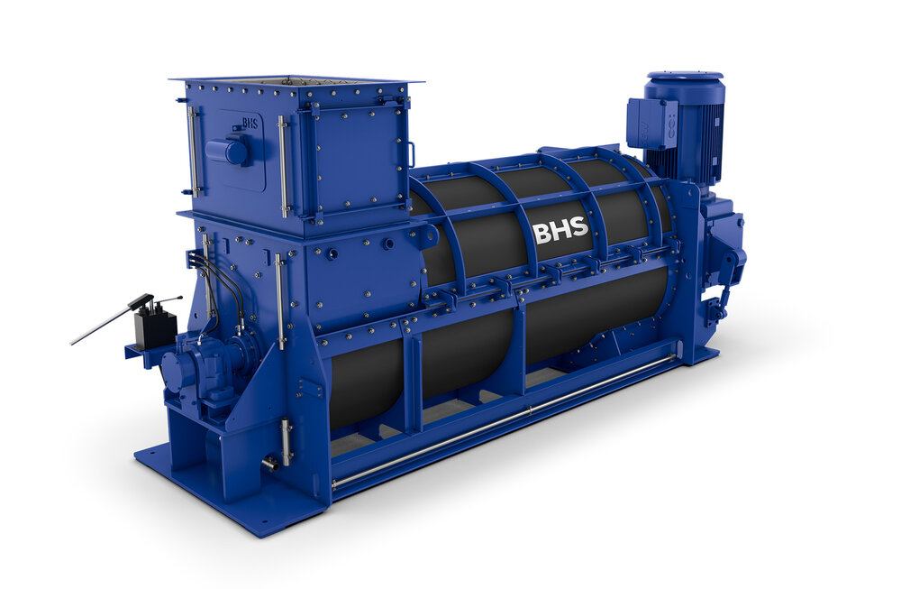 Single-shaft continuous mixer for dry or moist fine materials